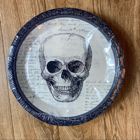 Party Supplies | Halloween Skull Paper Plates | Poshmark
